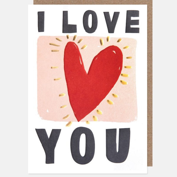 I Love You Bursting Heart Valentines Day Card - Paper Tiger