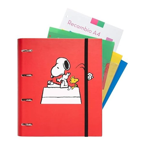 Snoopy 4 Ring Binder with Sheets and Dividers - Paper Tiger