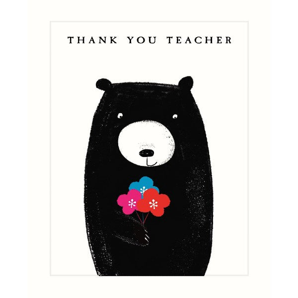 Thank You Teacher Bear Card - Paper Tiger
