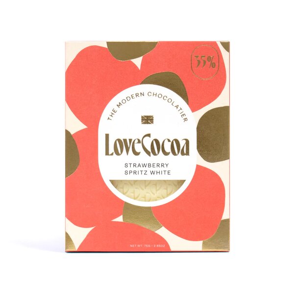 Love Cocoa Strawberry Spritz 35% White Chocolate Bar - Paper Tiger