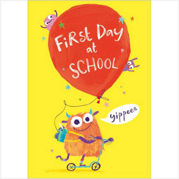 First Day at School Monster Card - Paper Tiger