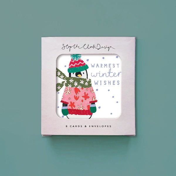 Winter Wishes Penguin Card Pack - Paper Tiger