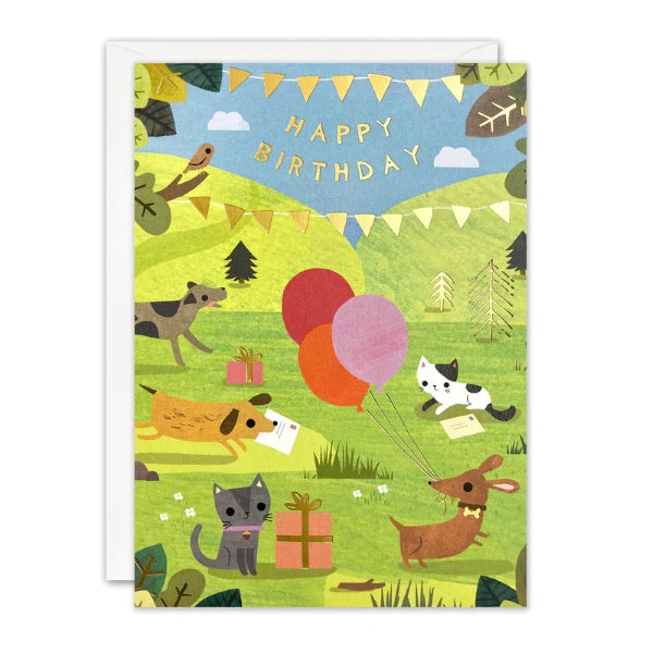 Dogs and Cats Birthday Card - Paper Tiger