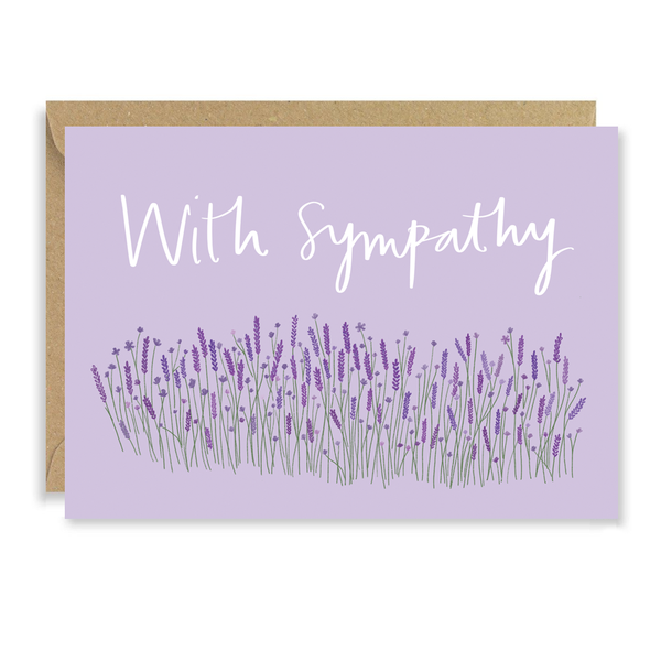 With Sympathy Lavender Card - Paper Tiger