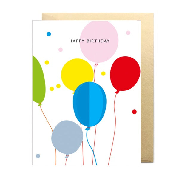 Balloon Happy Birthday Folding Card - Paper Tiger