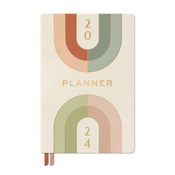 2024 12 Month Planner - Rainbow Arches - Paper Tiger