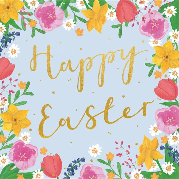 Happy Easter Spring Flower Card - Paper Tiger