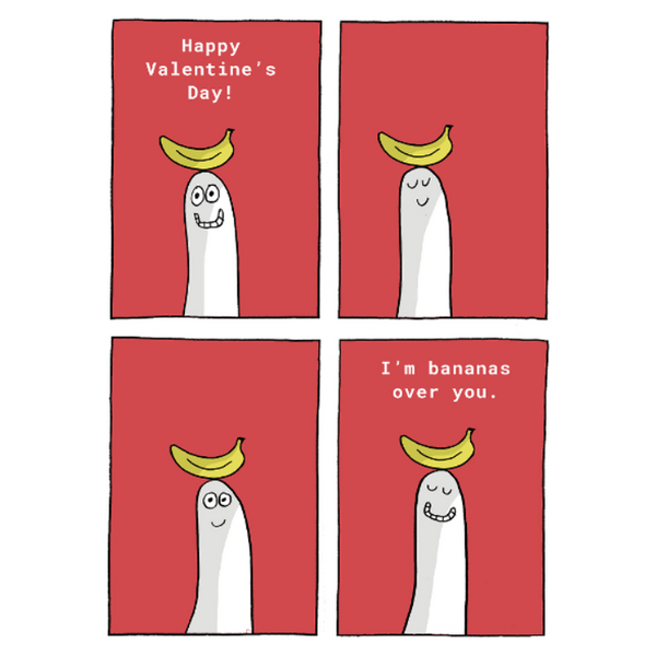 I'm Bananas Over You Valentine's Card | Paper Tiger