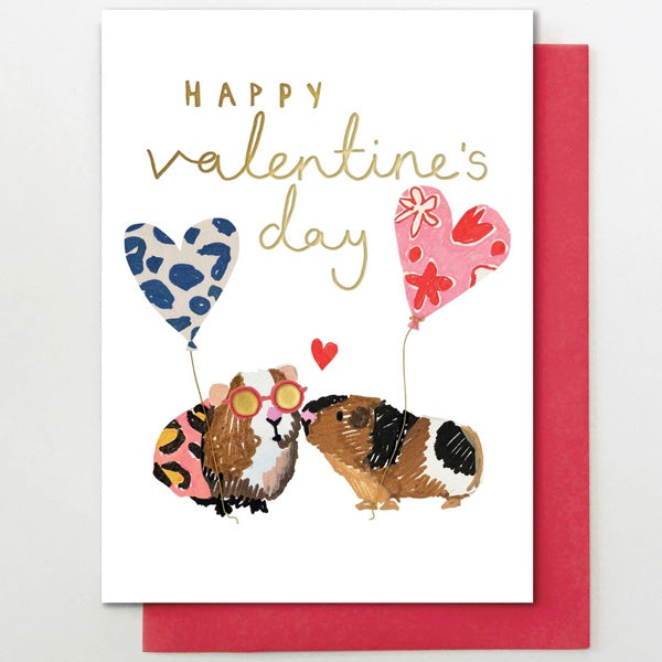 Happy Valentine's Day Guinea Pigs Card - Paper Tiger