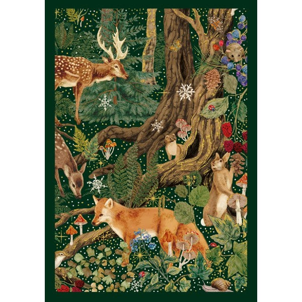 Green Woodland Christmas Card - Paper Tiger