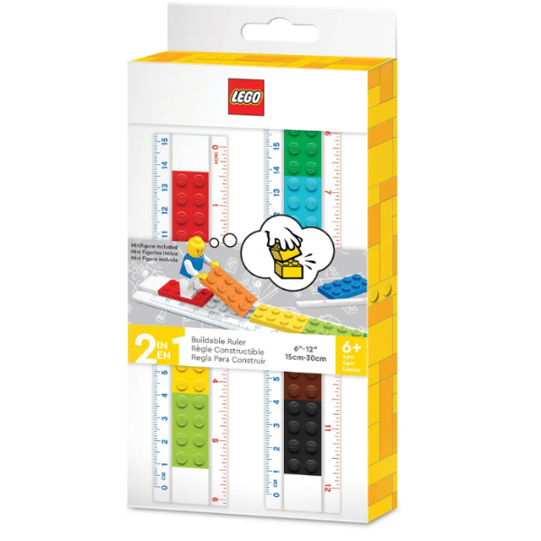 LEGO 2in1 Buildable Ruler with Mini Figure - Paper Tiger