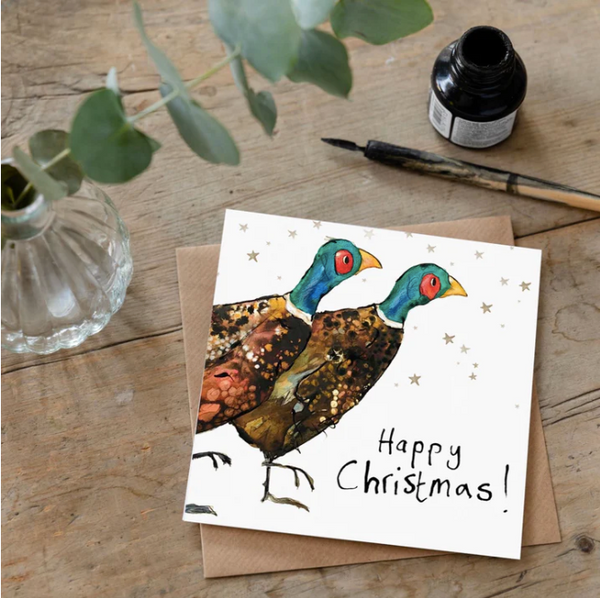 'Miles and Giles' Pheasant Christmas Card - Paper Tiger