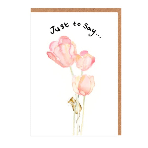 Just To Say.. Pippa Mouse Mini Card - Paper Tiger