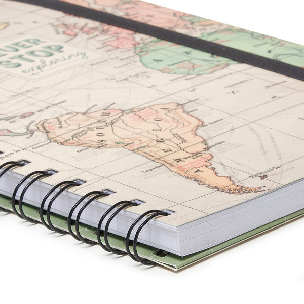 Never Stop Exploring A5 Spiral Bound Lined Notebook - Paper Tiger