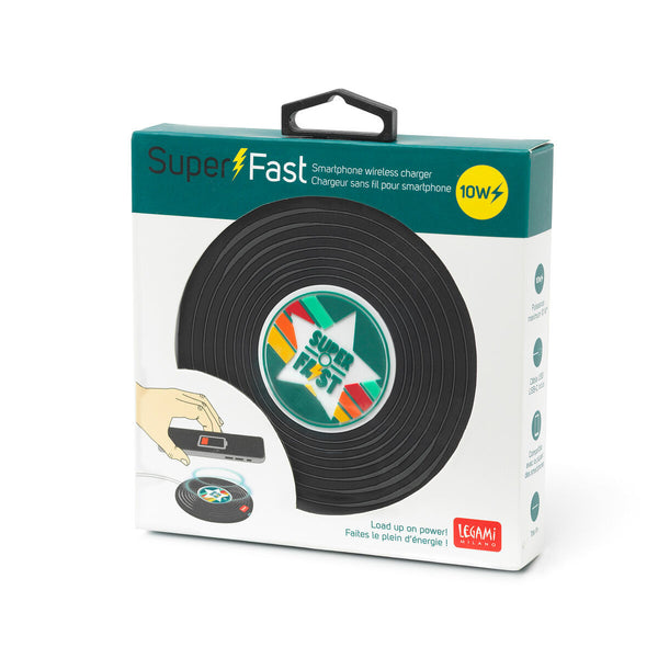 Vinyl Super Fast Smartphone Wireless Charger - Paper Tiger