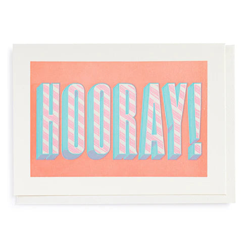 Hooray Bold Text Congratulations Card - Paper Tiger