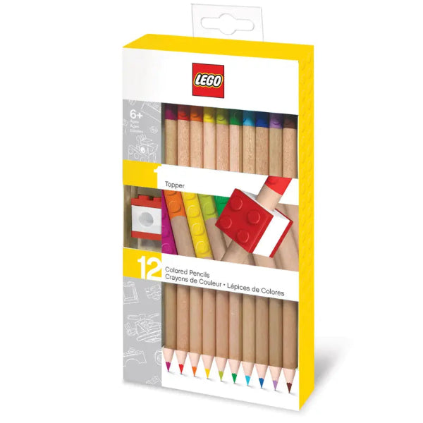 LEGO Colour Pencils 12 Pack With Topper - Paper Tiger