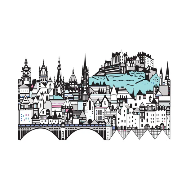Edinburgh Skyline Digital Print - Paper Tiger
