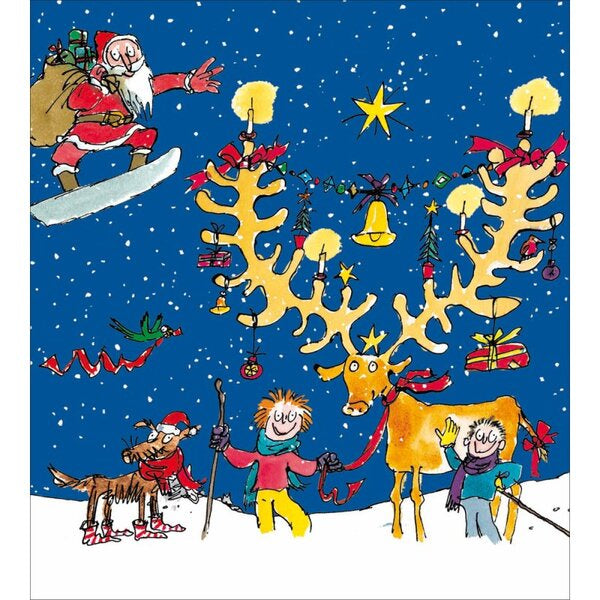 Quentin Blake Happy Christmas Card Pack - Paper Tiger