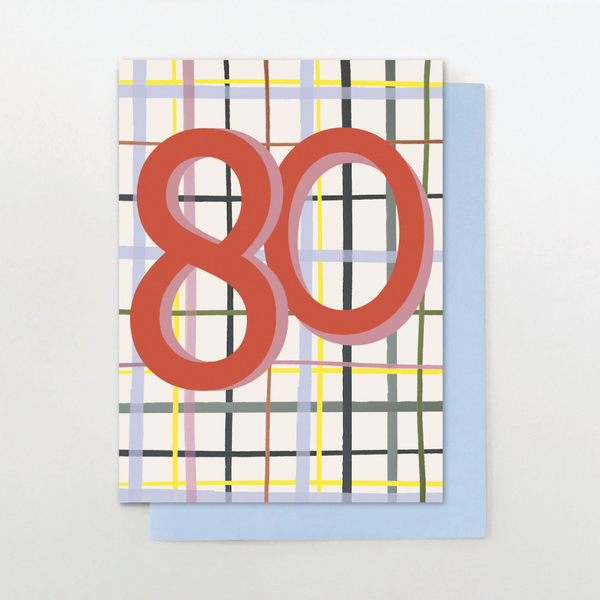 80 Neon Birthday Card - Paper Tiger