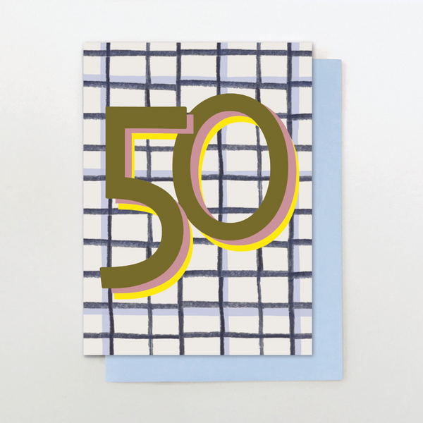 50 Neon Birthday Card - Paper Tiger