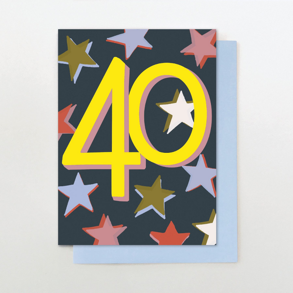 40 Neon Birthday Card - Paper Tiger