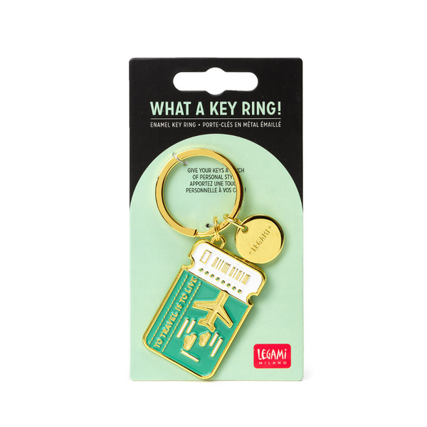 Plane Ticket Keyring - Paper Tiger