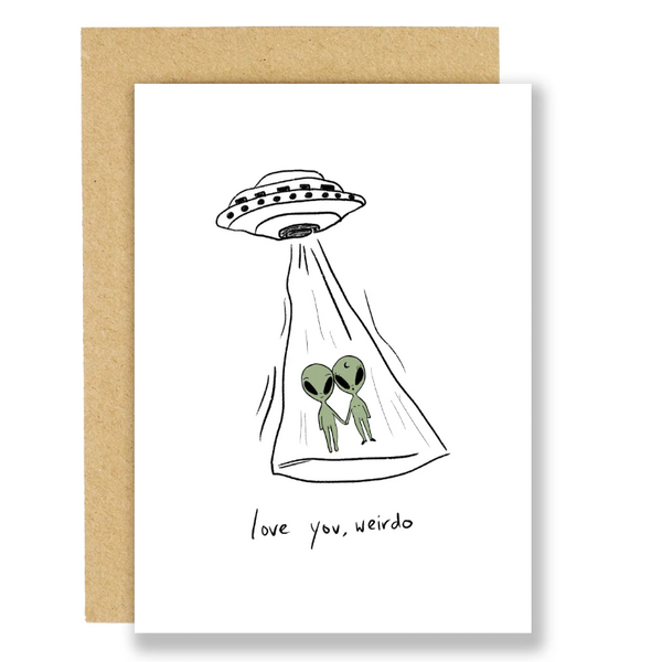 Love You, Weirdo Alien Card - Paper Tiger