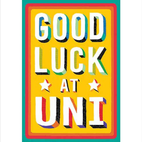 Good Luck at Uni Bold Card - Paper Tiger