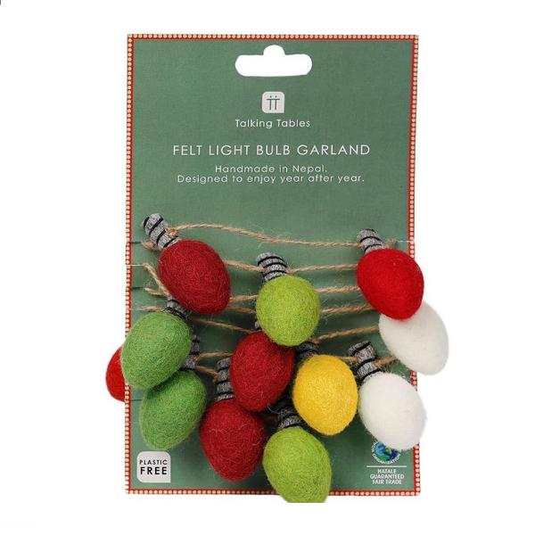 Felt Light Bulb Garland - Paper Tiger