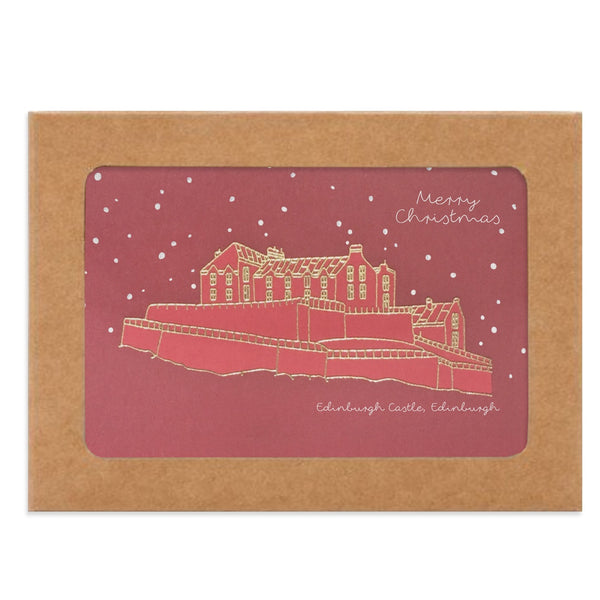 Edinburgh Castle Box of Christmas Cards - Paper Tiger