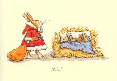 Shh! Christmas Card - Paper Tiger