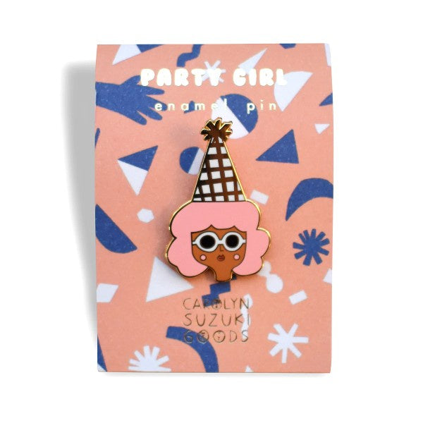 Party Girl Pin Badge - Paper Tiger
