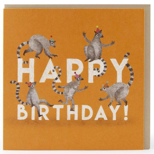 Happy Birthday Lemurs Card - Paper Tiger