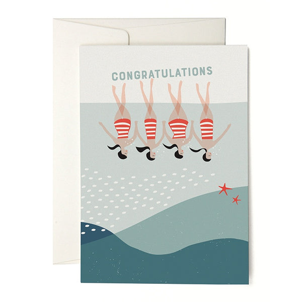 Synchronised Swimming Congratulations Card - Paper Tiger