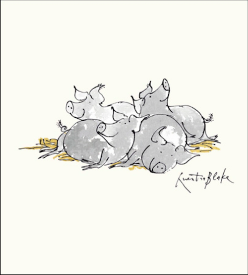 Little Pigs Quentin Blake Card - Paper Tiger