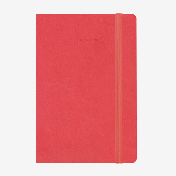 Medium Plain Neon Coral Notebook - Paper Tiger
