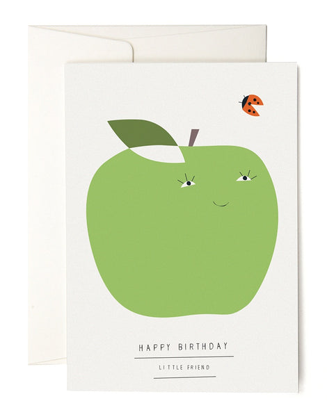 Happy Birthday Little Friend Apple Card - Paper Tiger