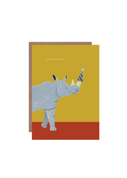 Happy Birthday Rhino Card - Paper Tiger