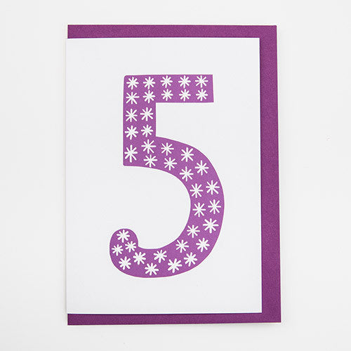 Number Five Card - Paper Tiger