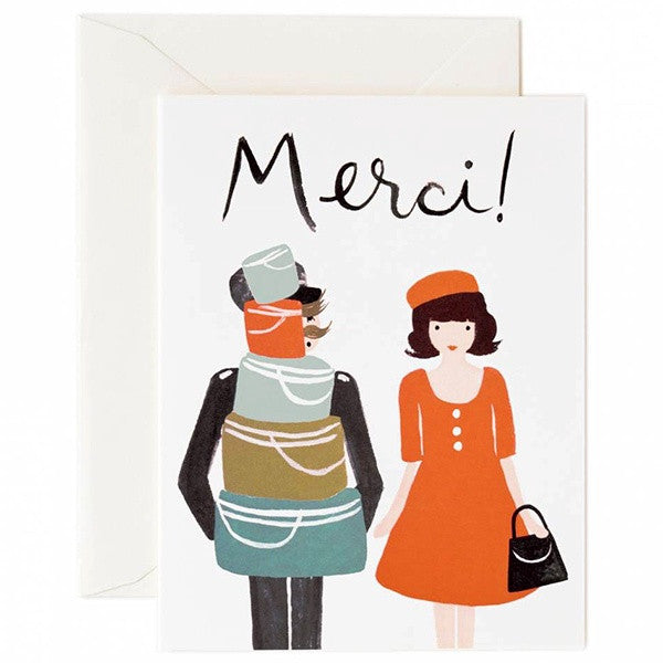 Thank You Card- Merci - Paper Tiger