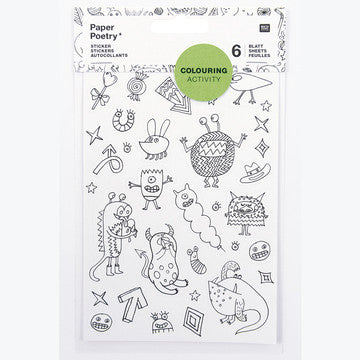 Colouring Activity Stickers - Paper Tiger