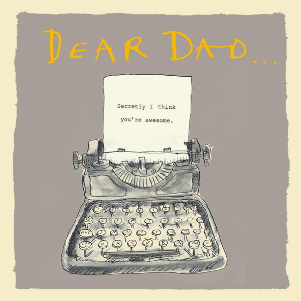 Dear Dad Typewriter Father's Day Card - Paper Tiger