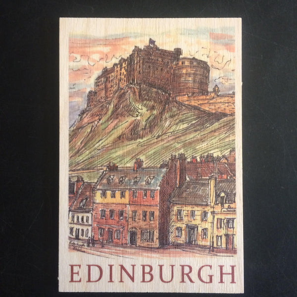 Edinburgh Castle Wooden Postcard - Paper Tiger