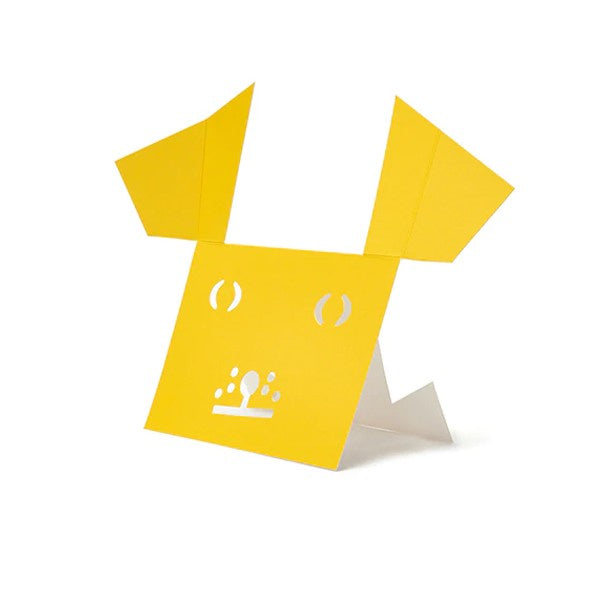 Yellow Dog Die Cut Card - Paper Tiger