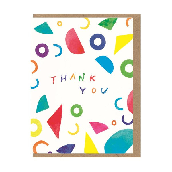 Thank You Colourful Shapes Card - Paper Tiger