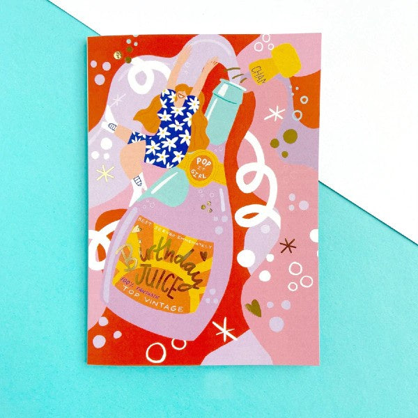 Birthday Juice Card - Paper Tiger