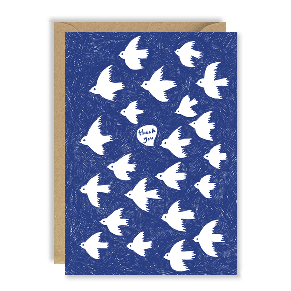Thank You Flock Of Birds Box of 6 Cards - Paper Tiger