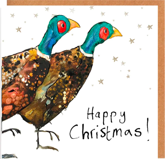 'Miles and Giles' Pheasant Christmas Card - Paper Tiger