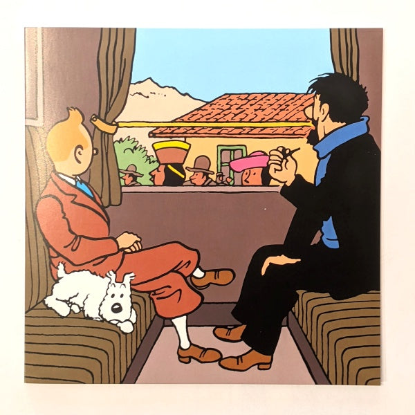 Train Cabin Tintin Card - Paper Tiger